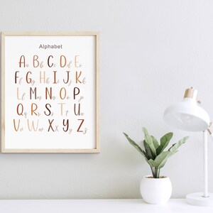 Alphabet Poster | ABC Printable Wall Art | Educational Print | Neutral ...