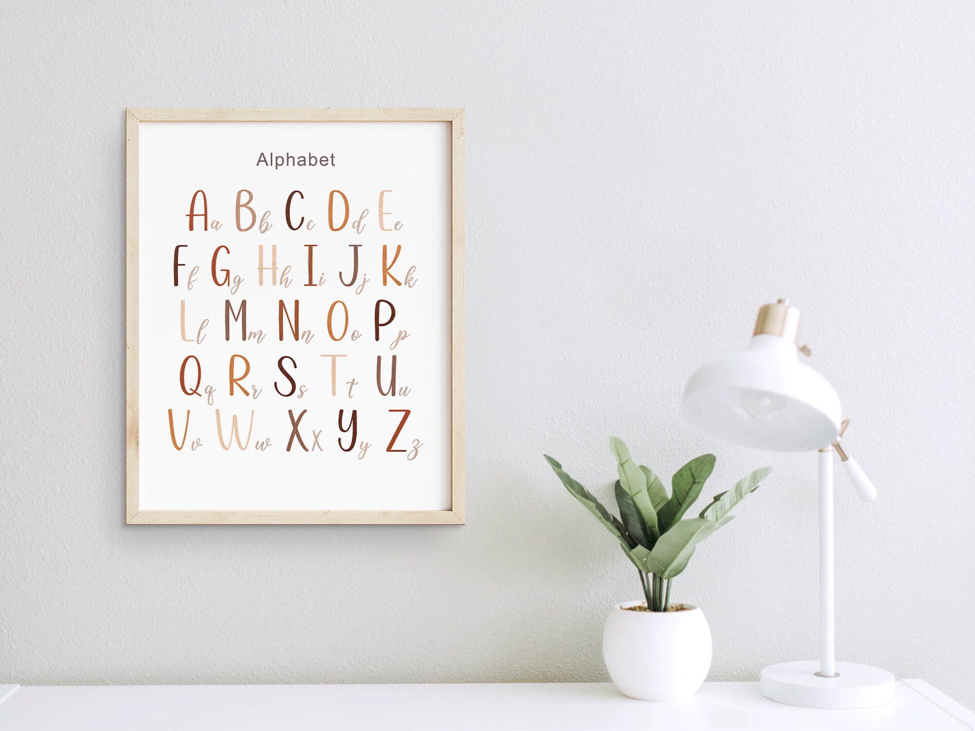 Alphabet Poster ABC Printable Wall Art Educational Print - Etsy