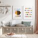 Rainbow Colorful Alphabet Poster Cute Bee Happy Print - Etsy