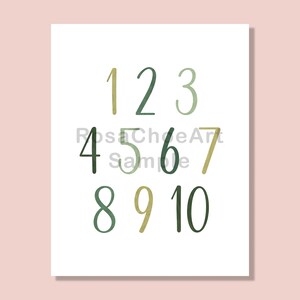 Green Alphabet Poster Set of 2 | Printable Wall Art | Sage Green ...