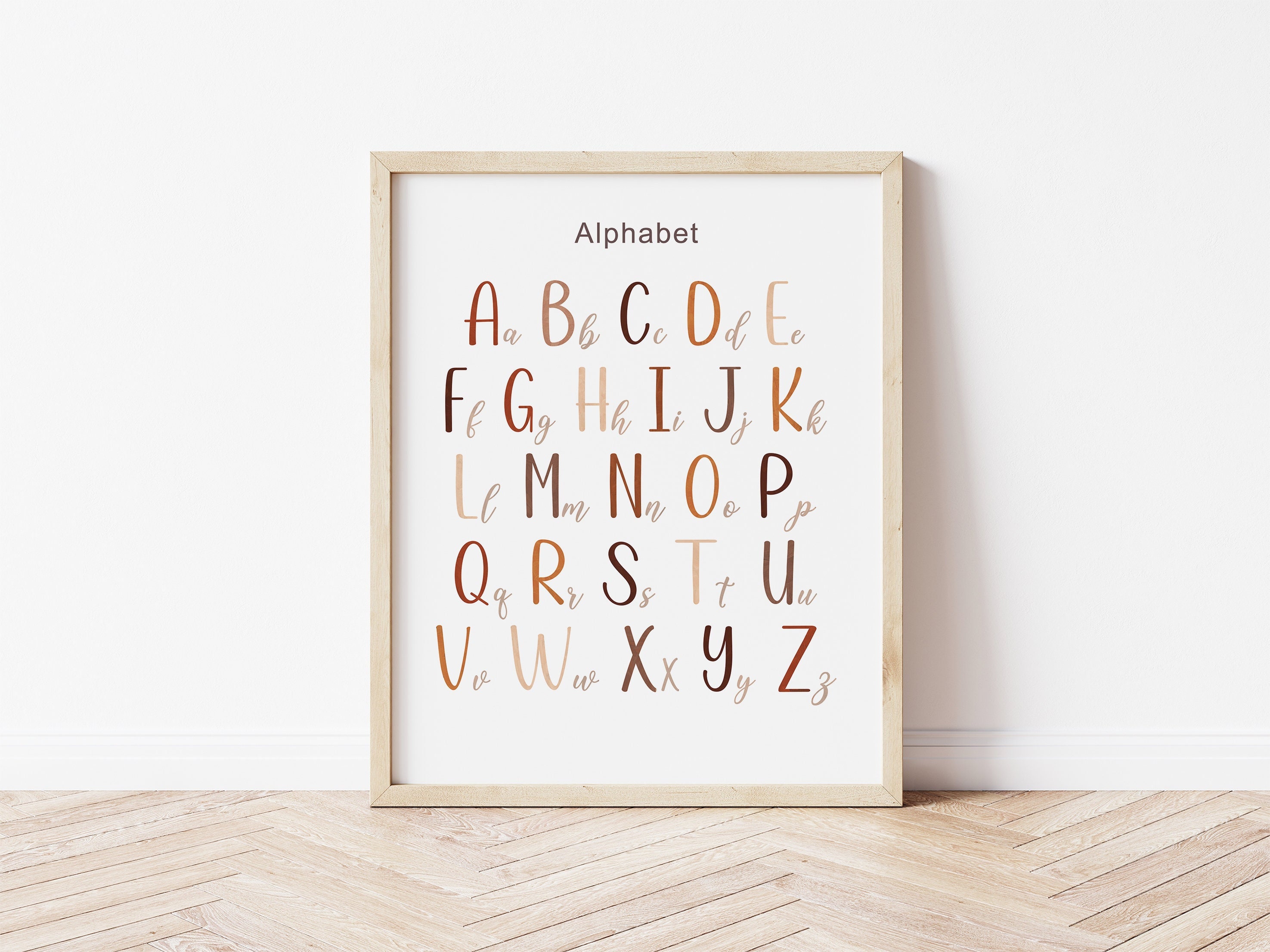 Alphabet Poster ABC Printable Wall Art Educational Print - Etsy