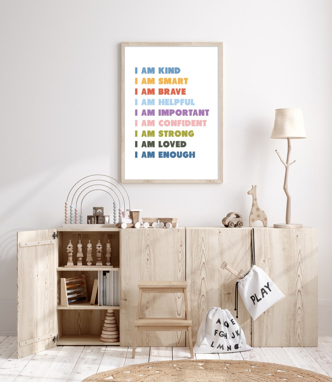 Positive Quote Poster for Kids | Rainbow Self-esteem Print ...