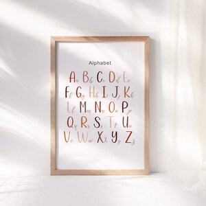 Alphabet Poster | ABC Printable Wall Art | Educational Print | Neutral ...