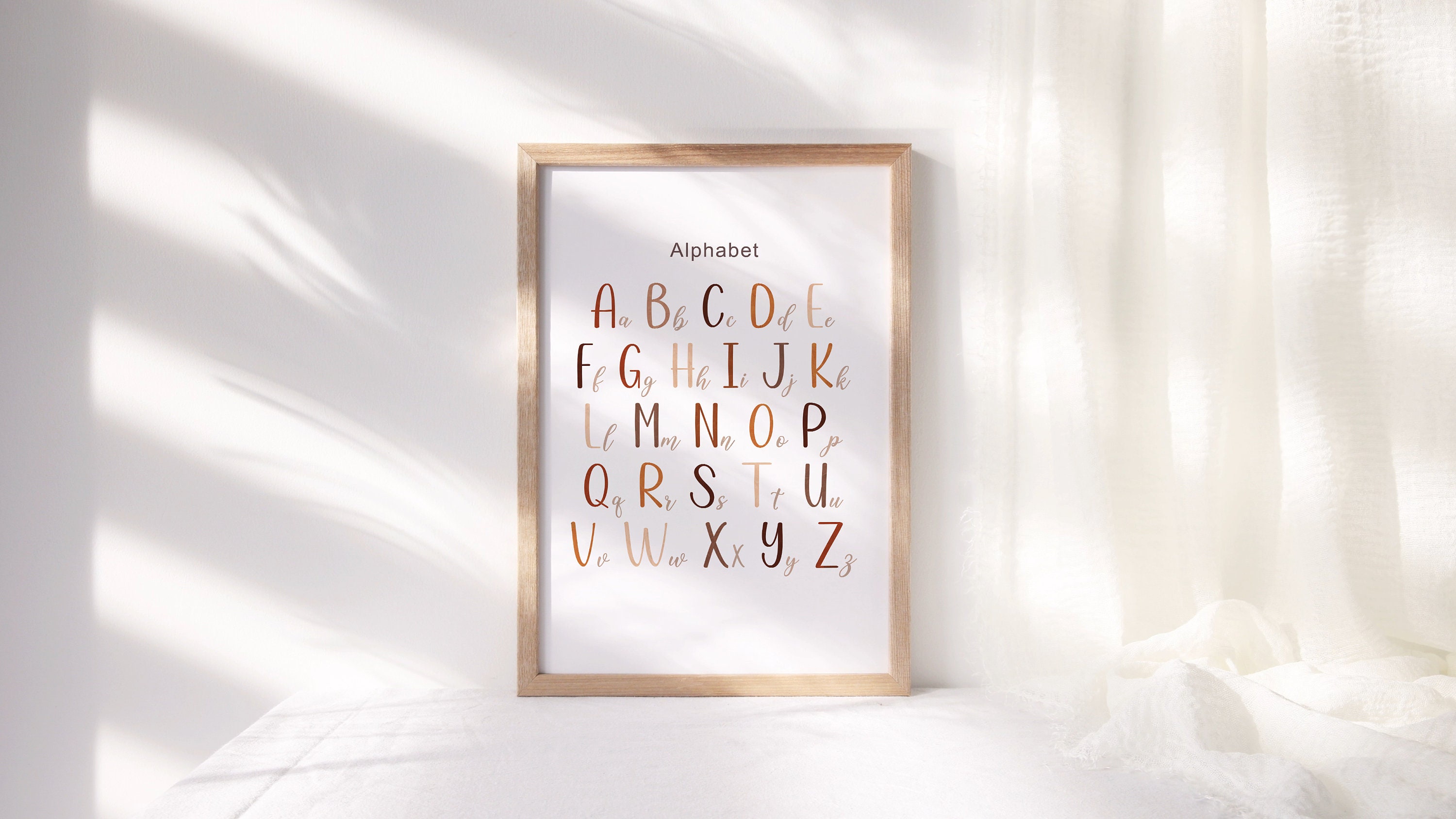 Alphabet Poster ABC Printable Wall Art Educational Print - Etsy