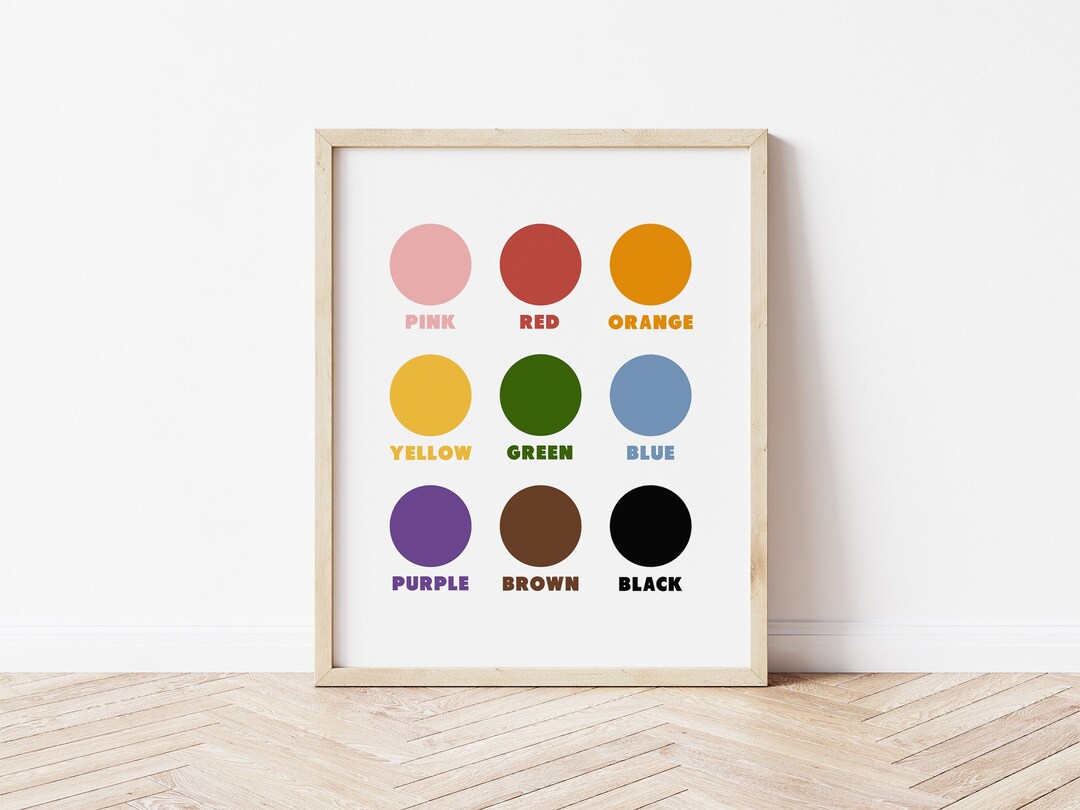 Colors Education Print | the Colors Poster Printable | Preschool ...