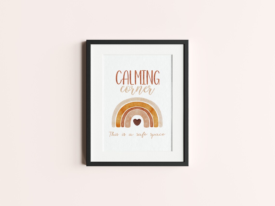 Calming Corner Print Calm Down Zone Printable Wall Art - Etsy