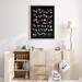 Space Theme Alphabet Poster ABC Printable Wall Art - Etsy