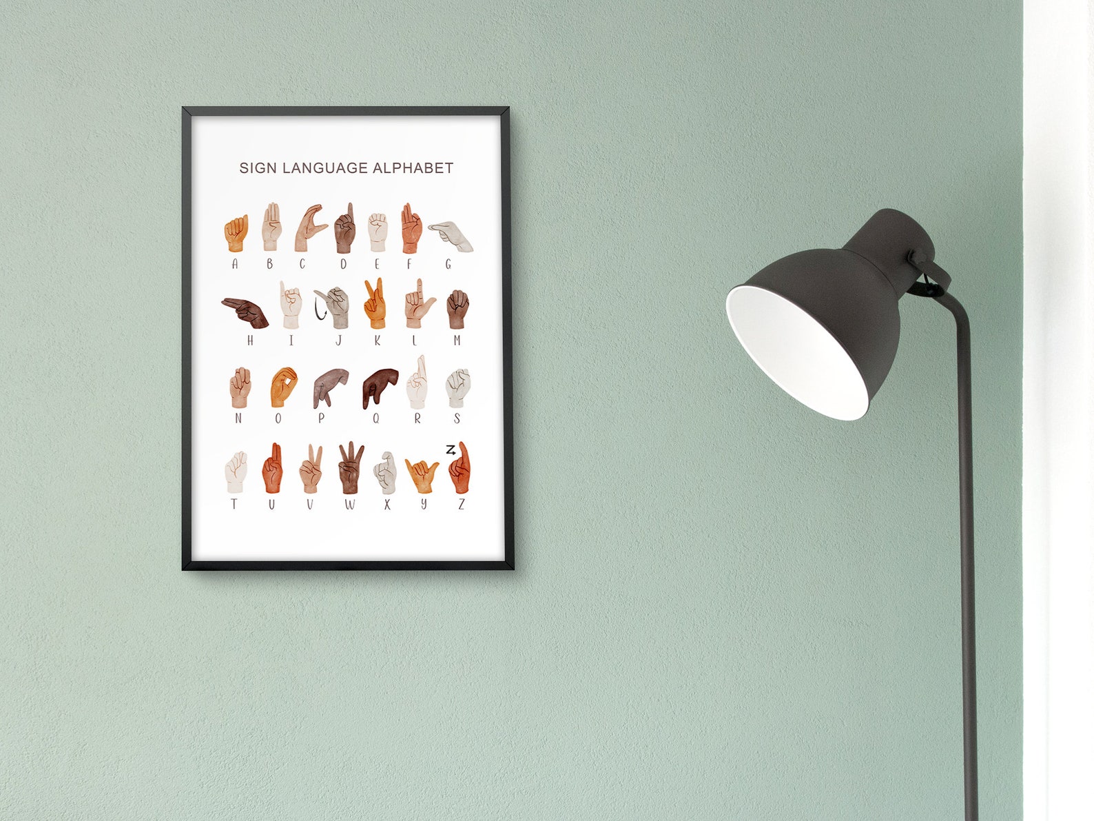 American Sign Language ASL ABC Alphabet Poster - Etsy