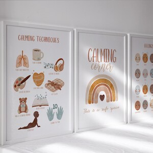 Calming Corner Print Set of 3 | Printable Wall Art | Calm Down Area ...