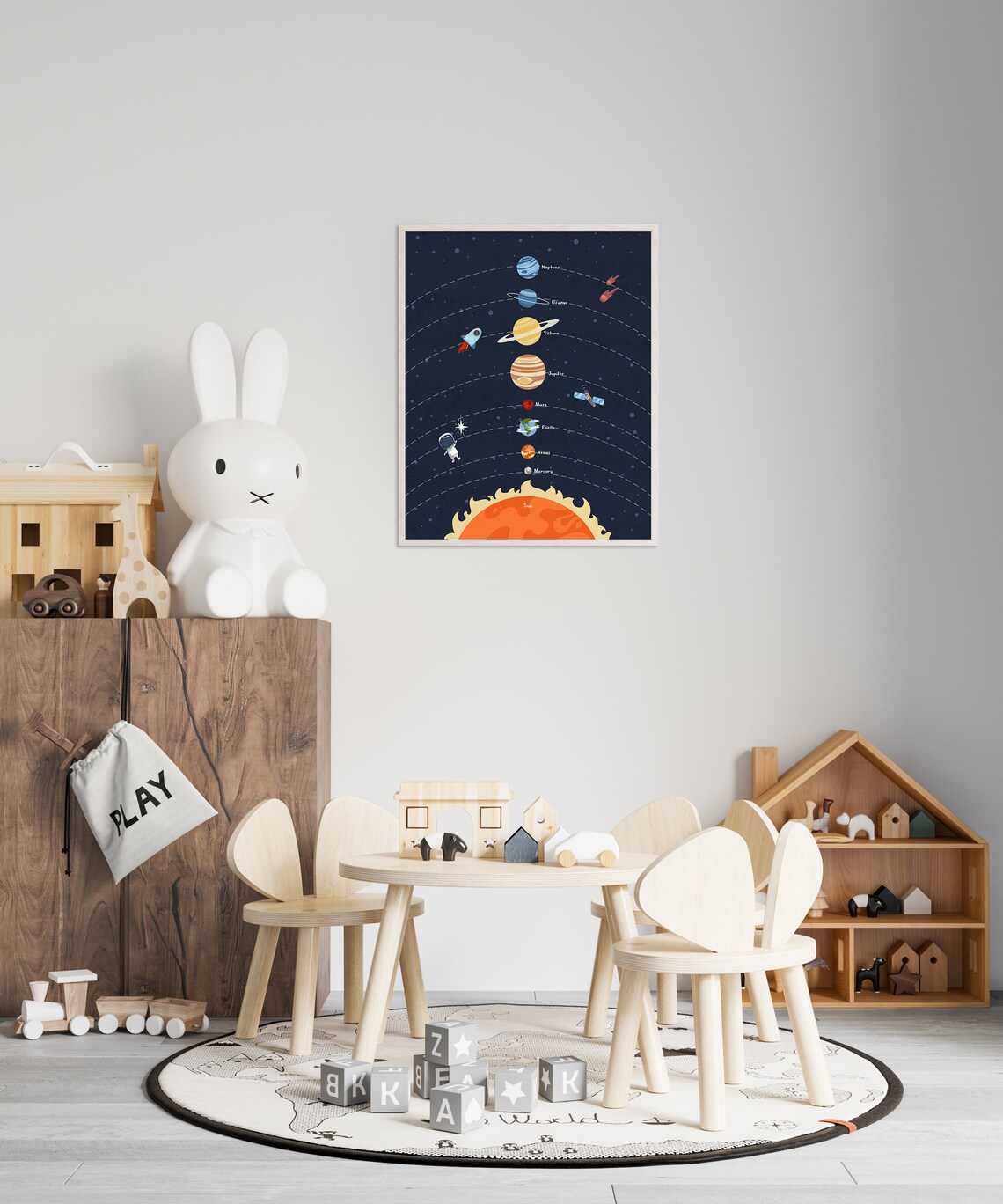 Solar System Print PRINTABLE Planets Wall Art Space Poster - Etsy