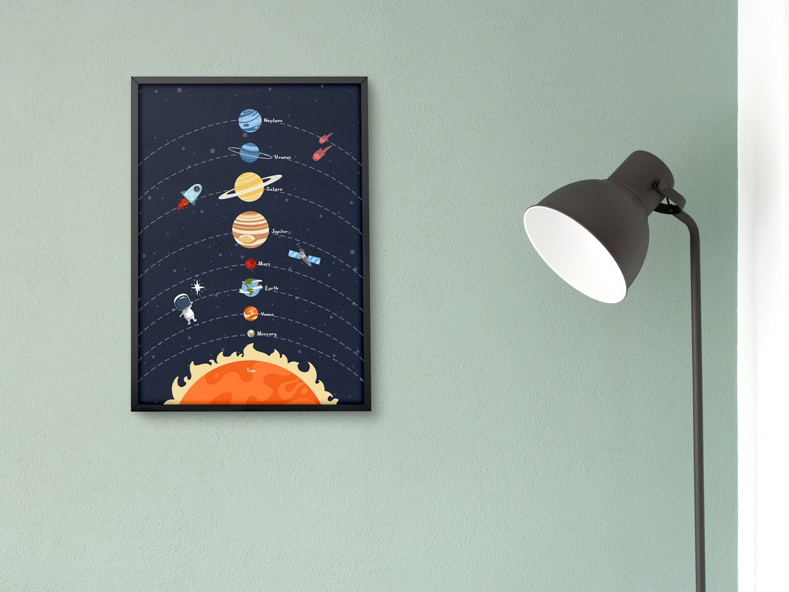 Solar System Print PRINTABLE Planets Wall Art Space Poster - Etsy