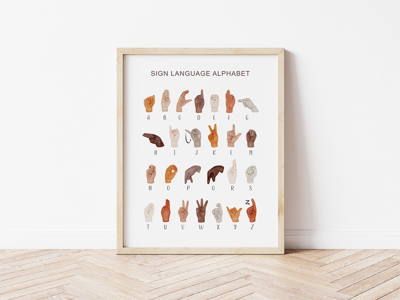 American Sign Language ASL ABC Alphabet Poster - Etsy