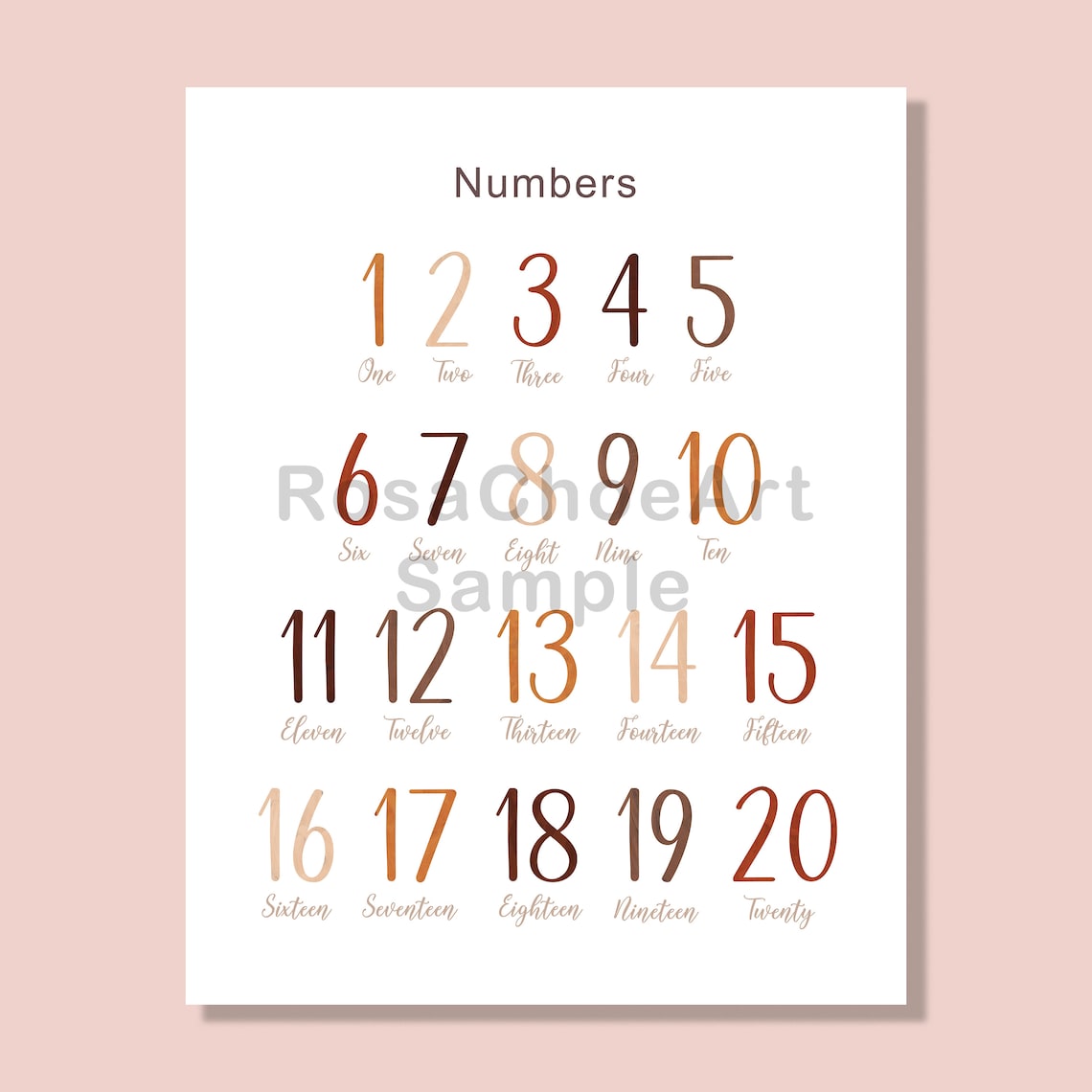 Alphabet Poster Set of 2 ABC 123 Printable Wall Art Boho | Etsy