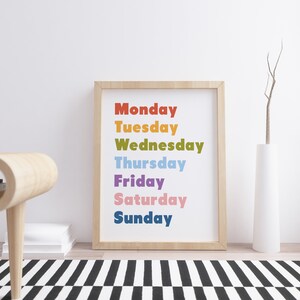 Days of the Week Printable | Montessori Education Poster | Homeschool ...