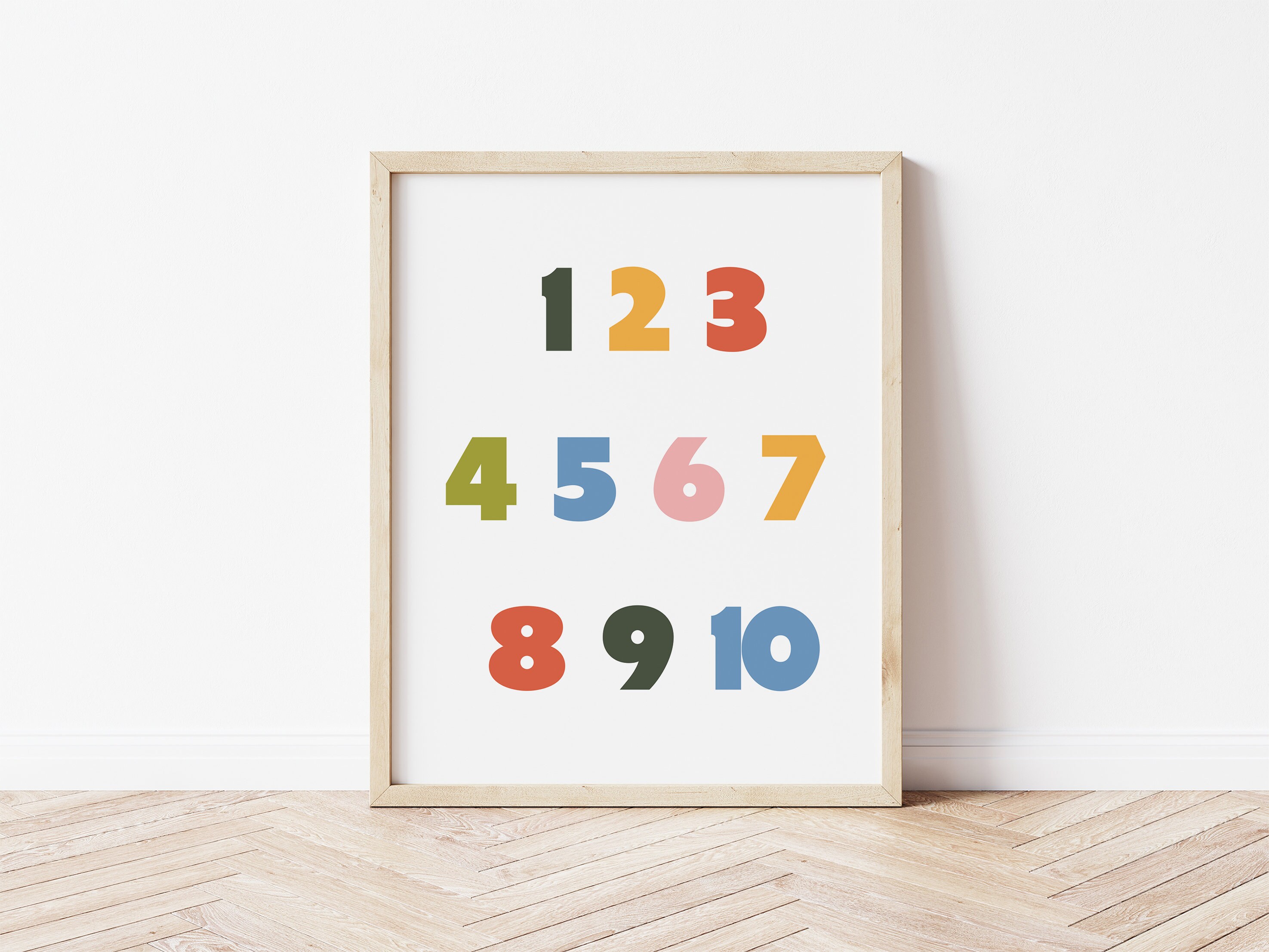 Rainbow Alphabet Poster Set of 3 ABC 123 Bee Happy Print - Etsy