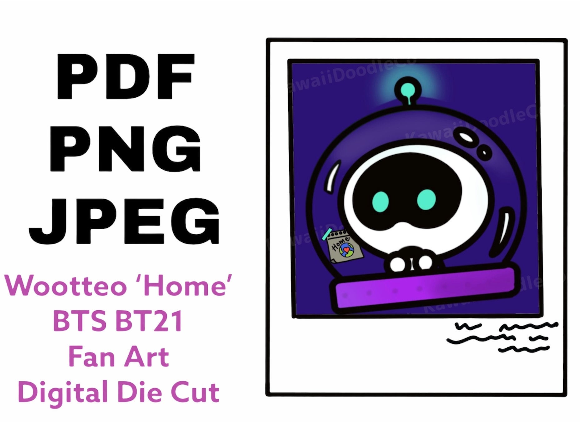 Wootteo Instagram 'home' Earth Digital Download BT21 Jin the Astronaut ...