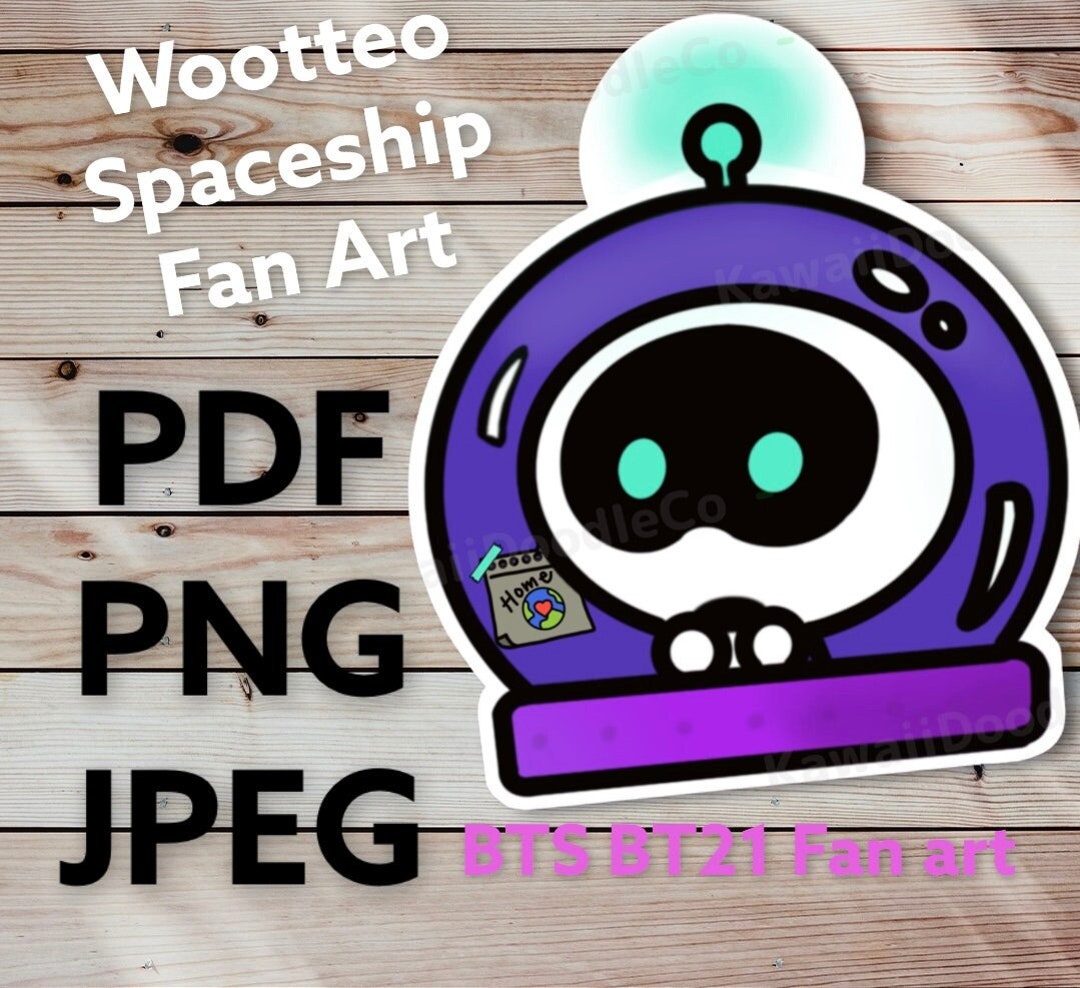 Wootteo Spaceship 'home' Earth Digital Download BT21 Jin the Astronaut ...