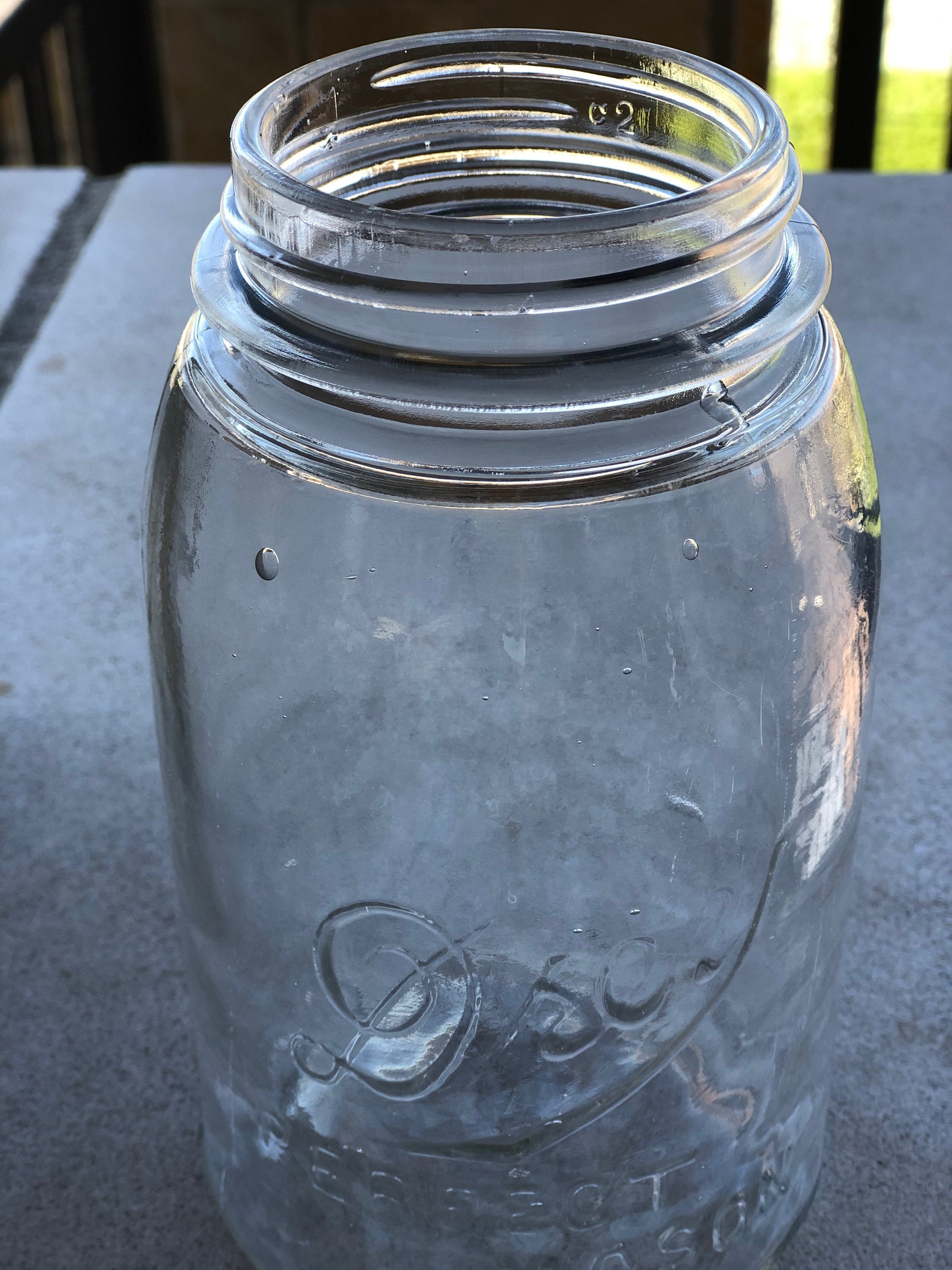 Early 1900s DREY PERFECT Mason Jar Quart Size Sloped Shoulder Antique ...