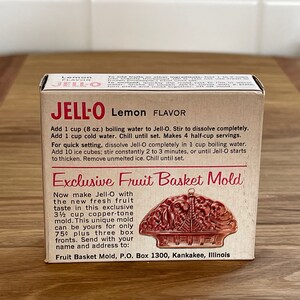 1950s-60s Vintage JELL-O BOXES & Recipe Book / Unopened / Lemon ...