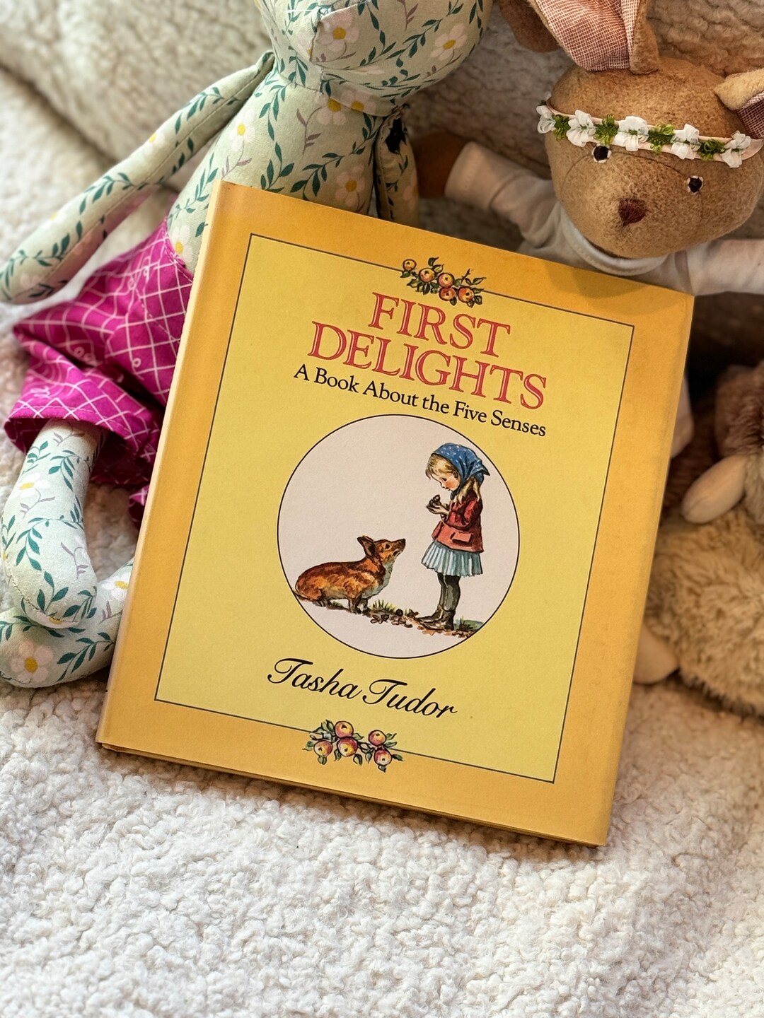 SIGNED, Tasha Tudor, first Delights A Book About the Five Senses 1989 ...