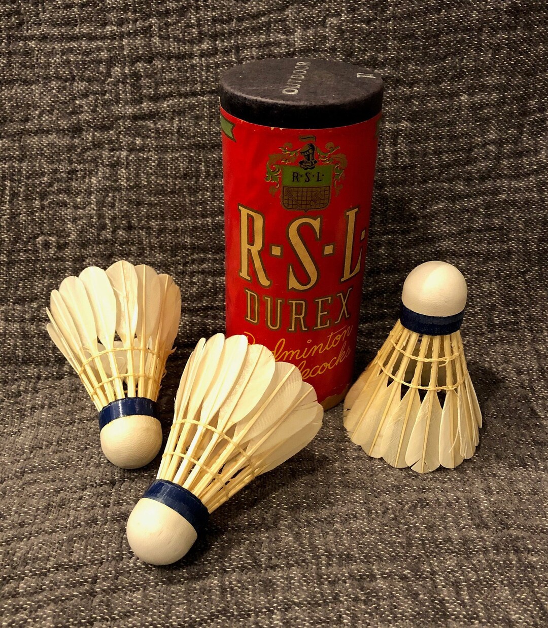 1950s Badminton Shuttlecocks, Real White Feathers - RSL Durex - LIKE ...