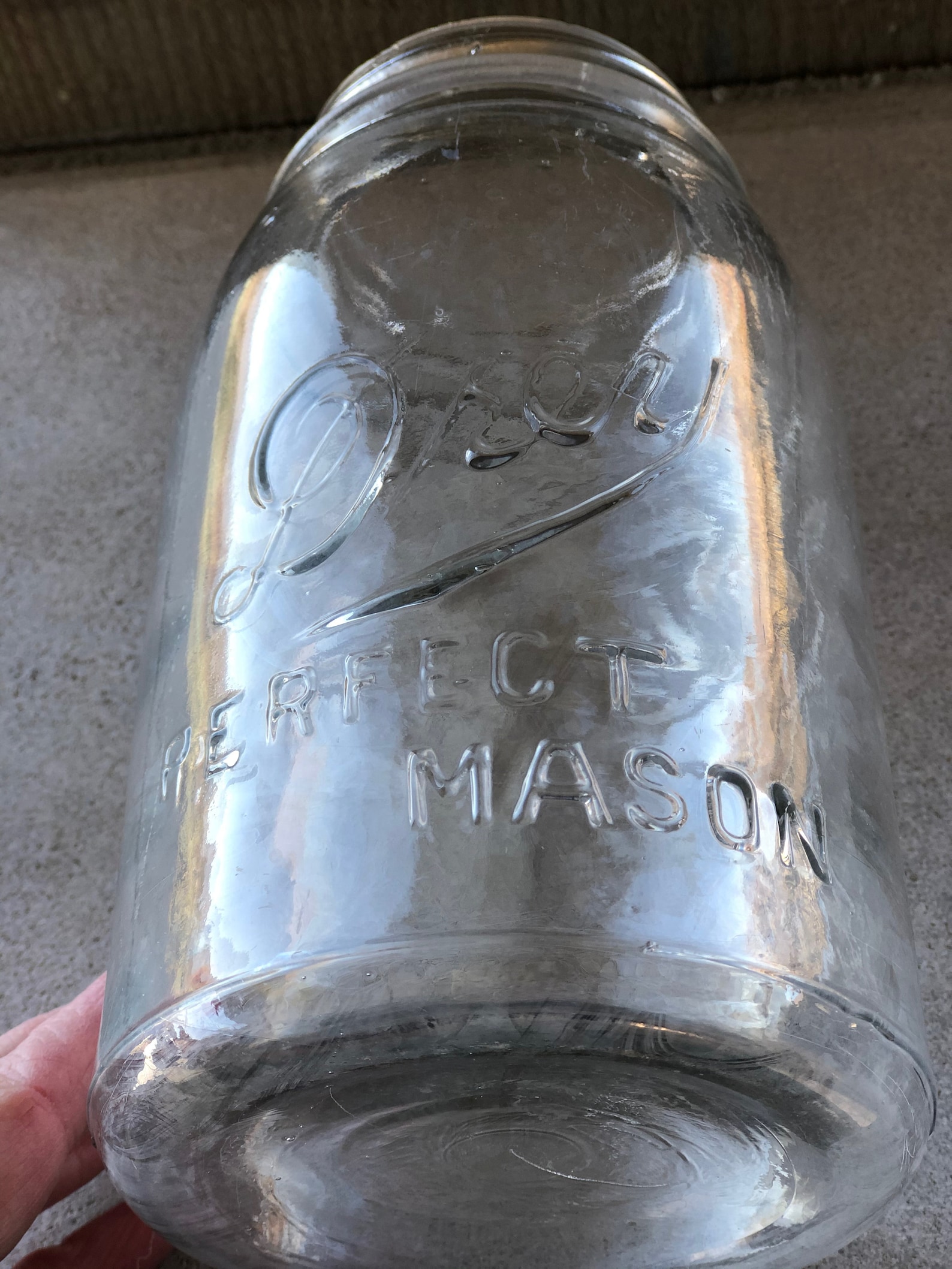 Early 1900s DREY PERFECT Mason Jar Quart Size Sloped Shoulder Antique ...