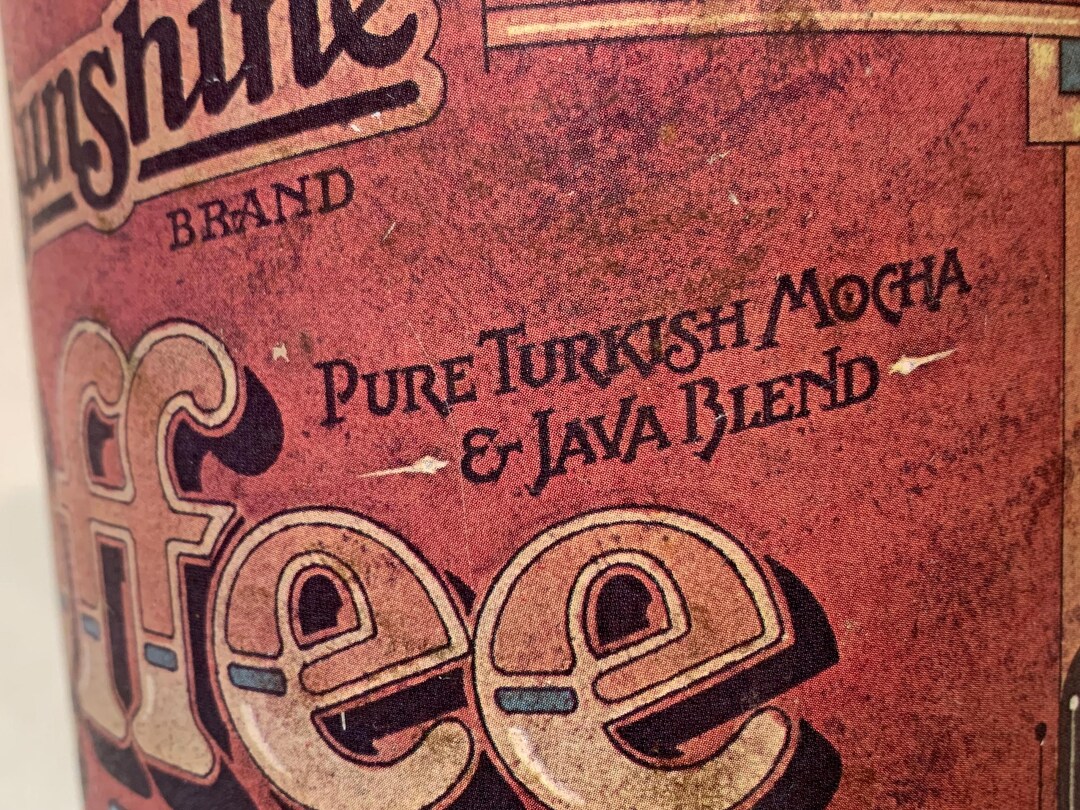 1970s Vintage Sunshine COFFEE TIN, Tastee Coffee, 6" TALL --1 Lb? - Etsy
