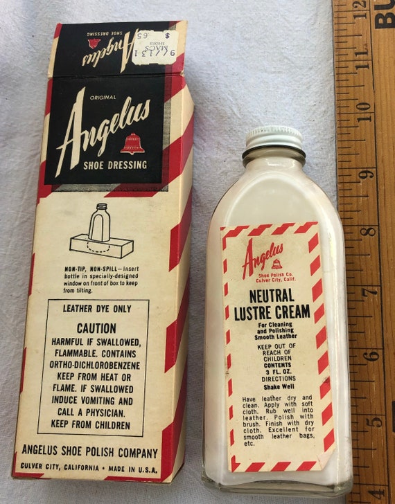 1950s ANGELUS SHOE DRESSING, 3 oz, Vintage Shoe Polis… - Gem