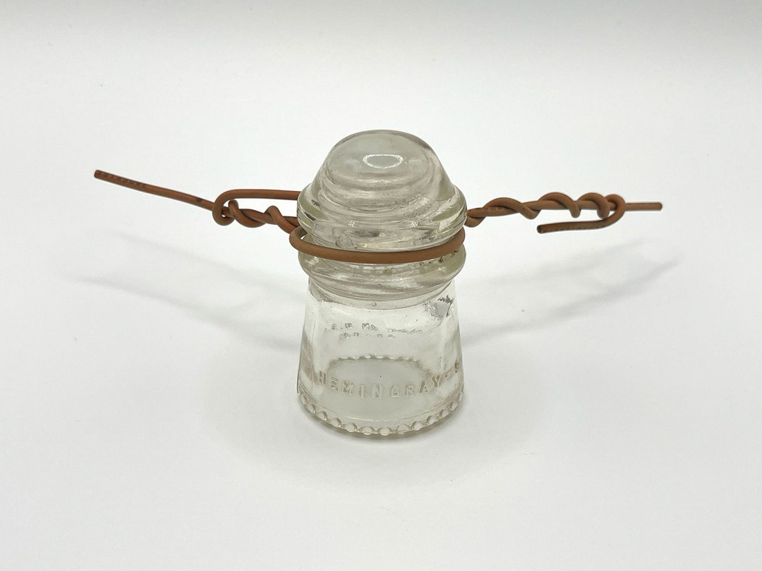 Antique HEMINGRAY No. 9 - Glass Electrical Telephone / Power Pole ...