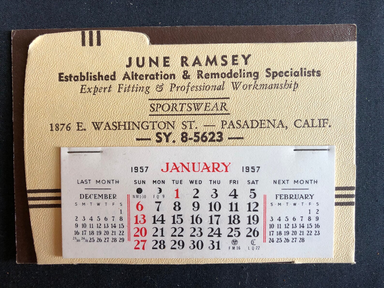 1957 Desk Calendar Vintage Advertising Calendar Never Used - Etsy