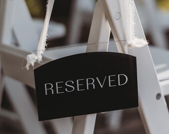 Acrylic Hanging Reserved Sign Hand Lettered Acrylic Sign - Etsy