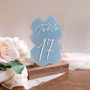 Brushed Acrylic Table Numbers | Table Numbers | Wedding Decor - Etsy