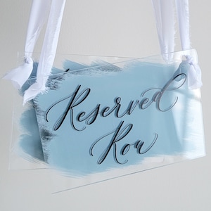 Acrylic Hanging Reserved Row Sign | Hand Lettered Acrylic Sign - Etsy