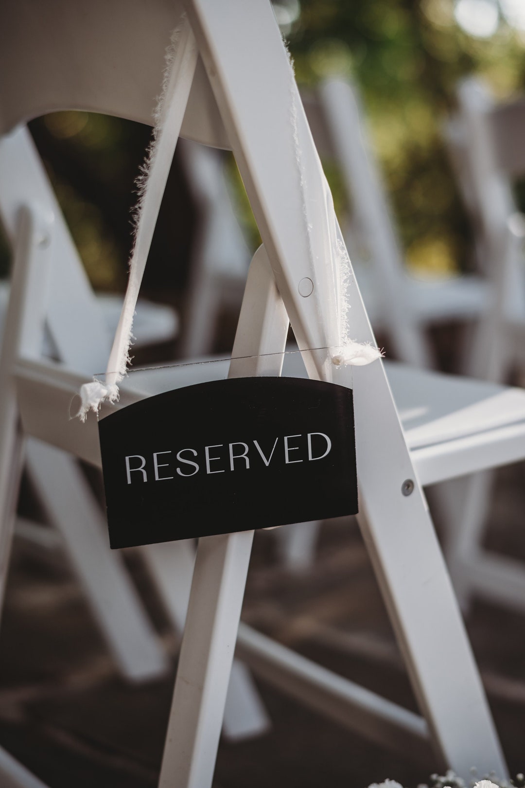 Modern Acrylic Hanging Reserved Sign | Hand Lettered Acrylic Sign - Etsy