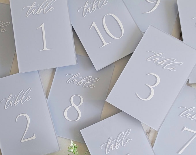 Painted Acrylic Table Numbers | Table Numbers | Wedding Decor - Etsy