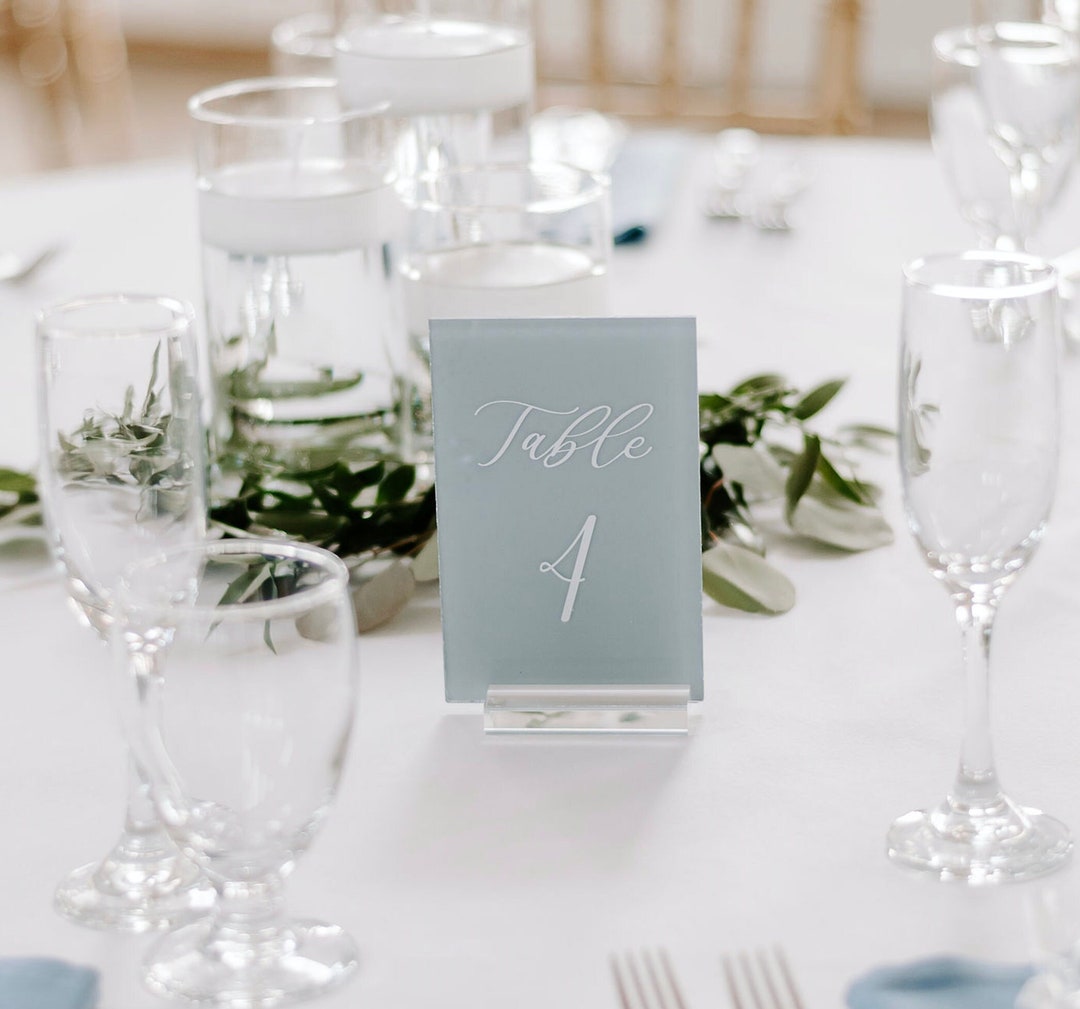 Painted Acrylic Table Numbers | Table Numbers | Wedding Decor - Etsy