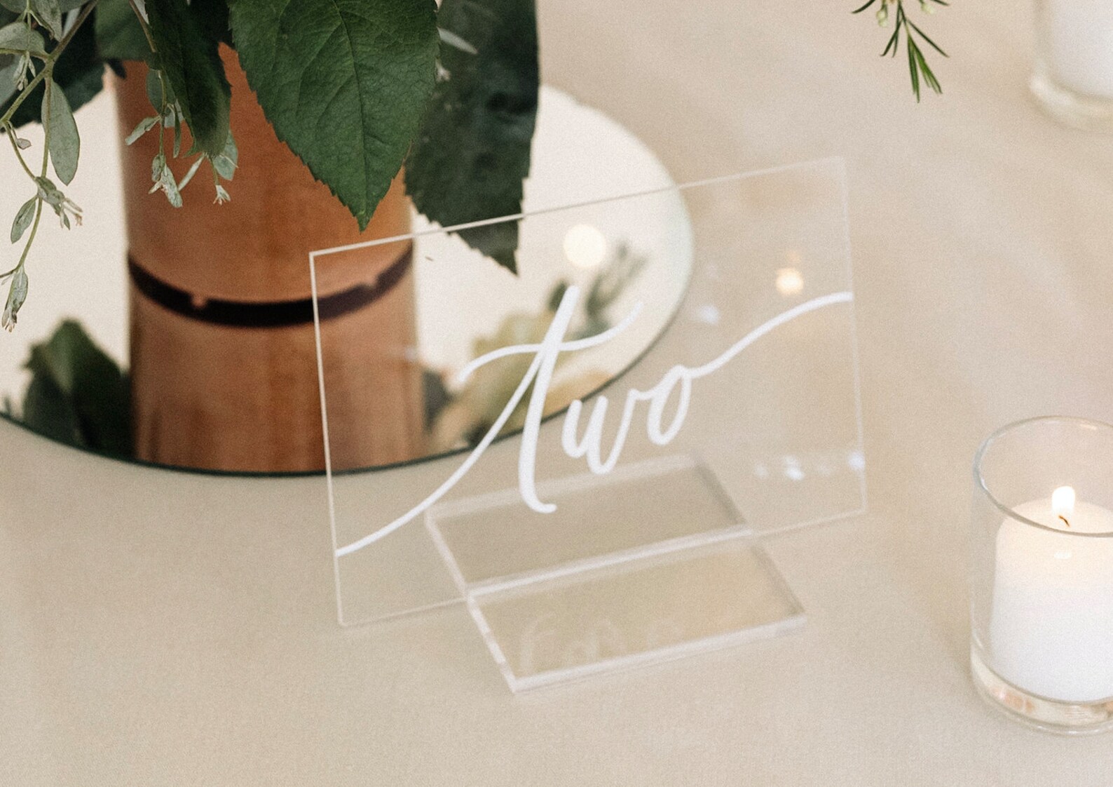 Clear Acrylic Table Numbers Hand Lettered Table Numbers - Etsy