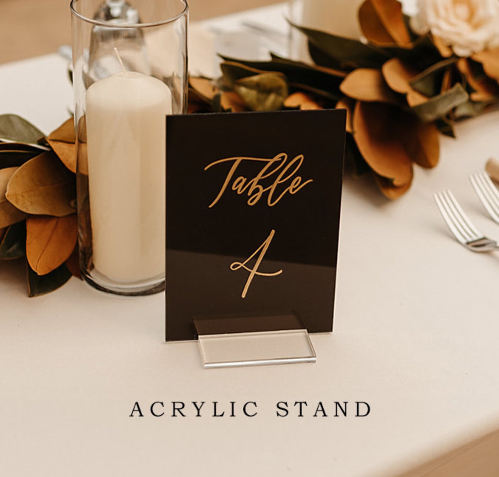 Unplugged Ceremony Table Sign Hand Lettered Acrylic Sign | Etsy