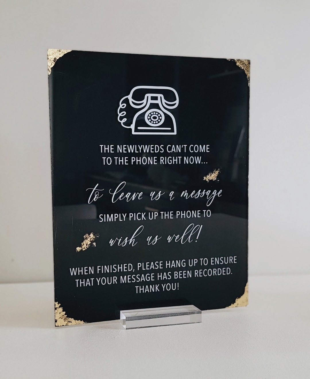 Audio Phone Guestbook Sign | Acrylic Sign | Leave A Message After the ...