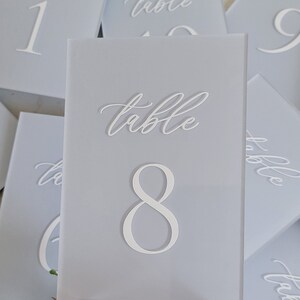 Painted Acrylic Table Numbers | Table Numbers | Wedding Decor - Etsy