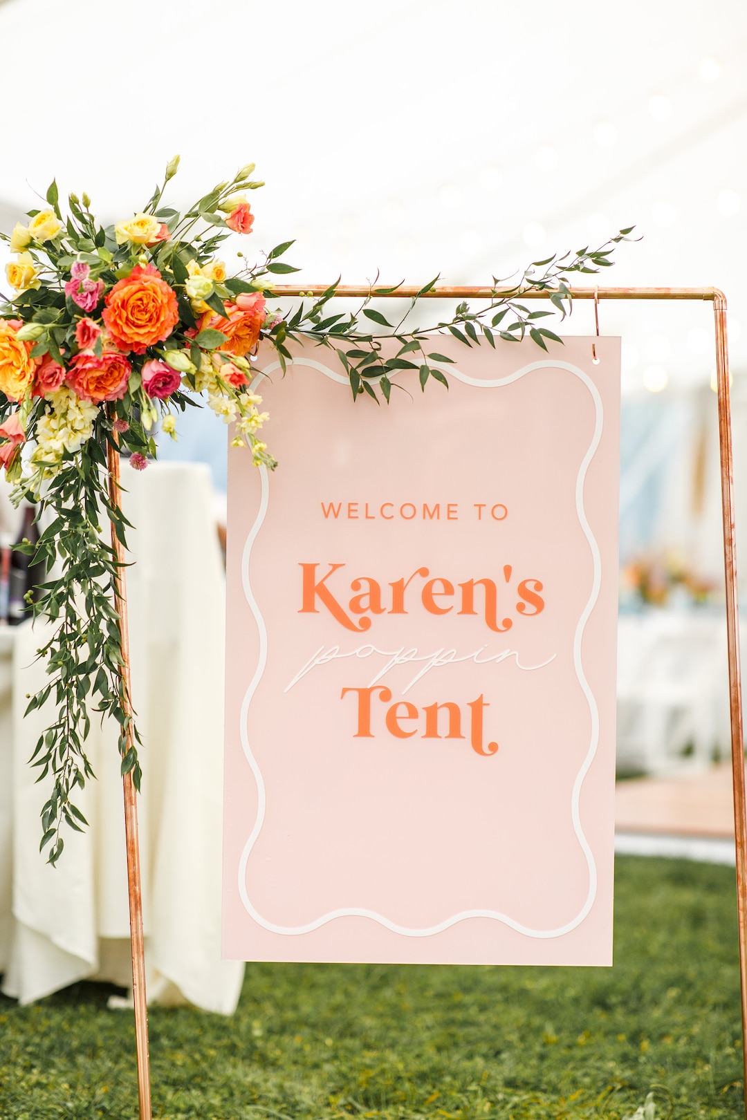 Custom Retro Acrylic Sign | Acrylic Sign | 1960s Sign | 1970s Wedding ...