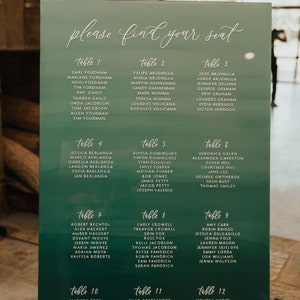 Acrylic Seating Chart With Painted Gradient | Please Find Your Seat ...