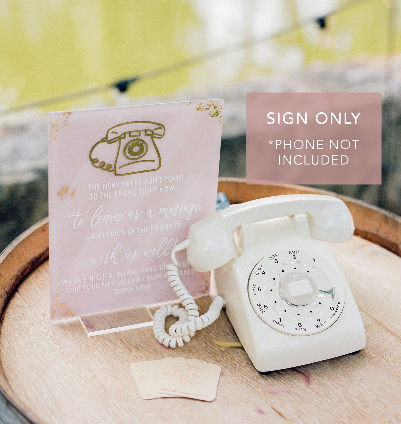 Audio Phone Guestbook Sign Acrylic Sign Leave A Message - Etsy