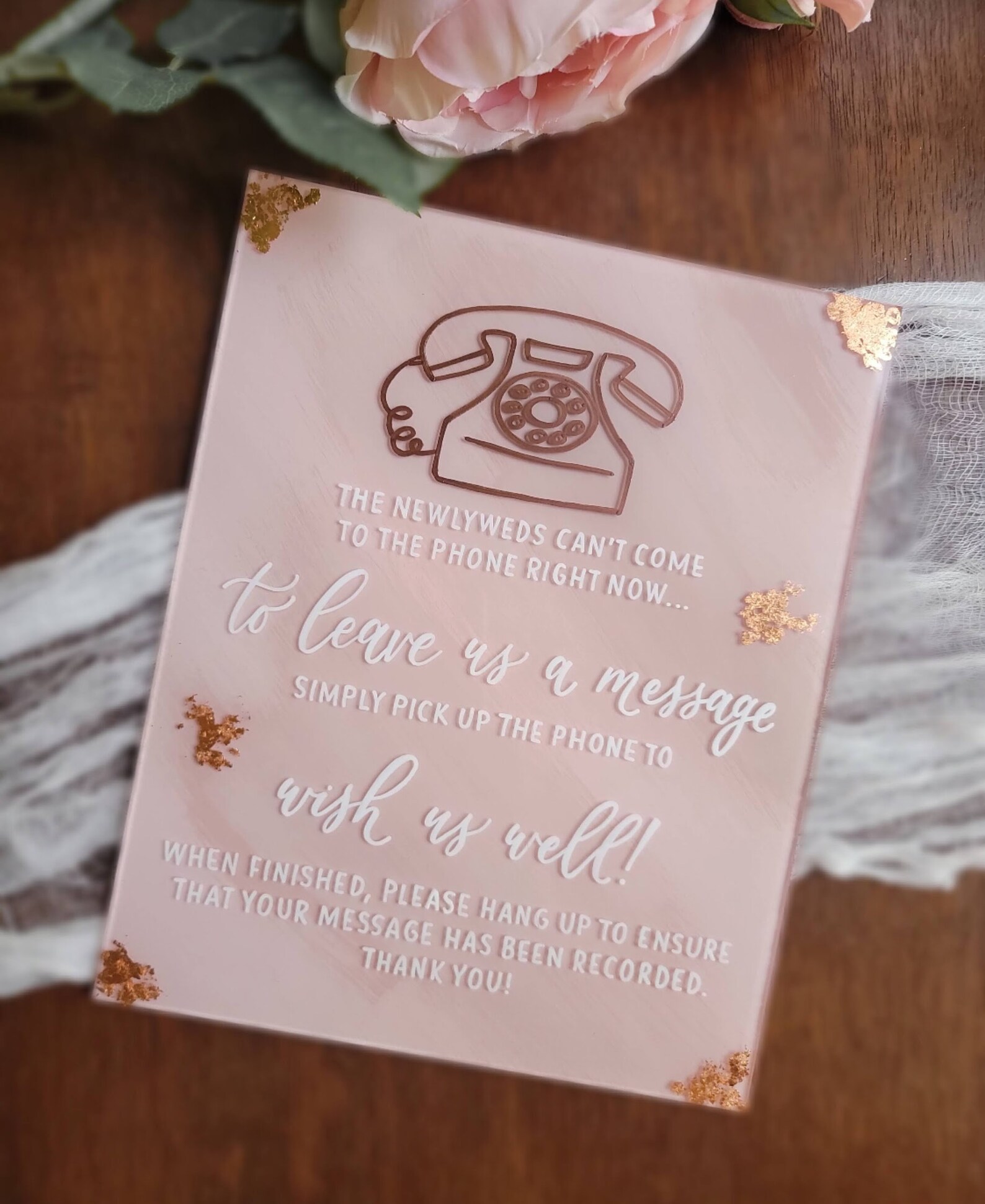 Audio Phone Guestbook Sign Acrylic Sign Leave A Message - Etsy