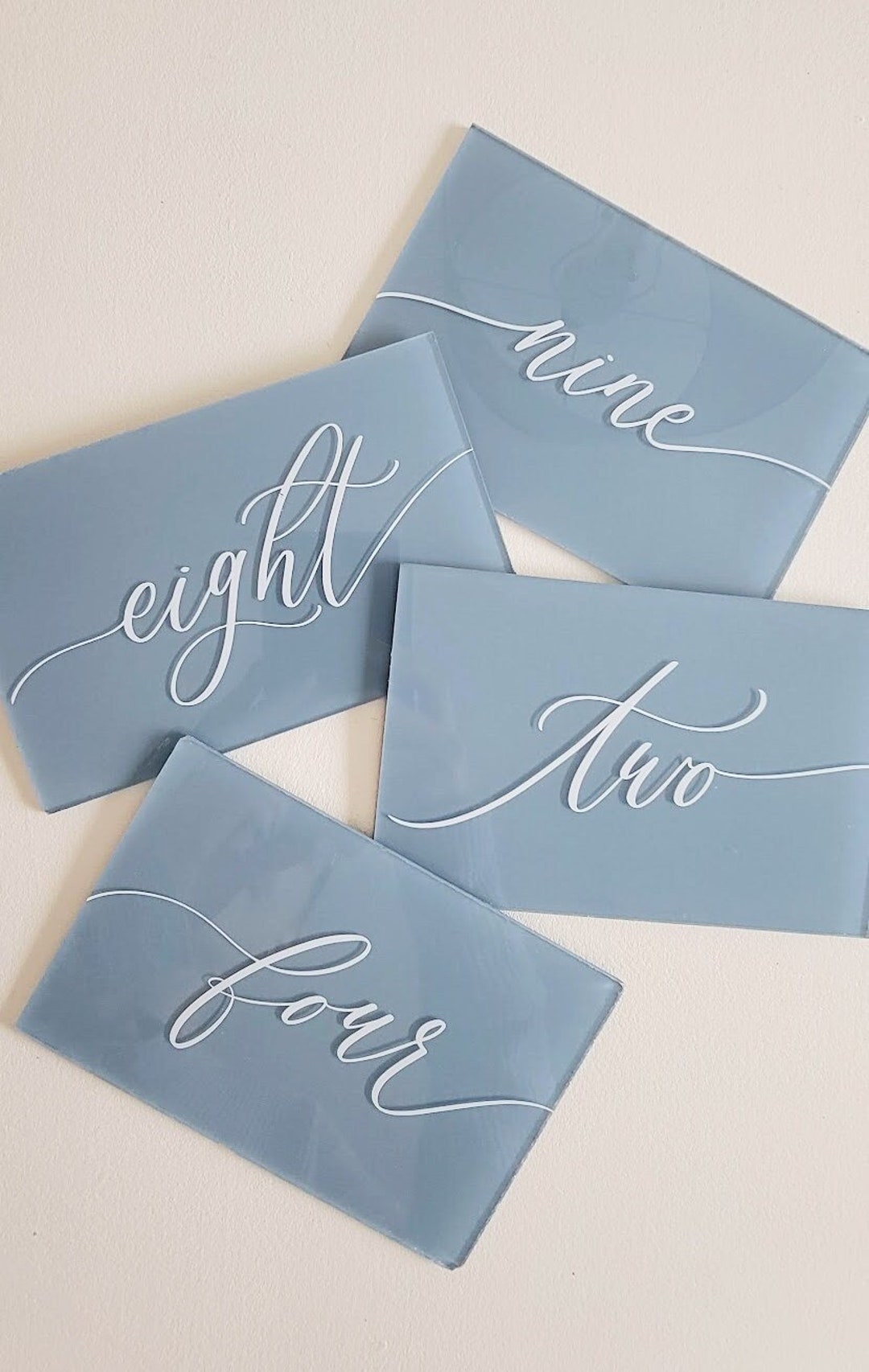 Painted Calligraphy Acrylic Table Numbers | Table Numbers | Wedding ...