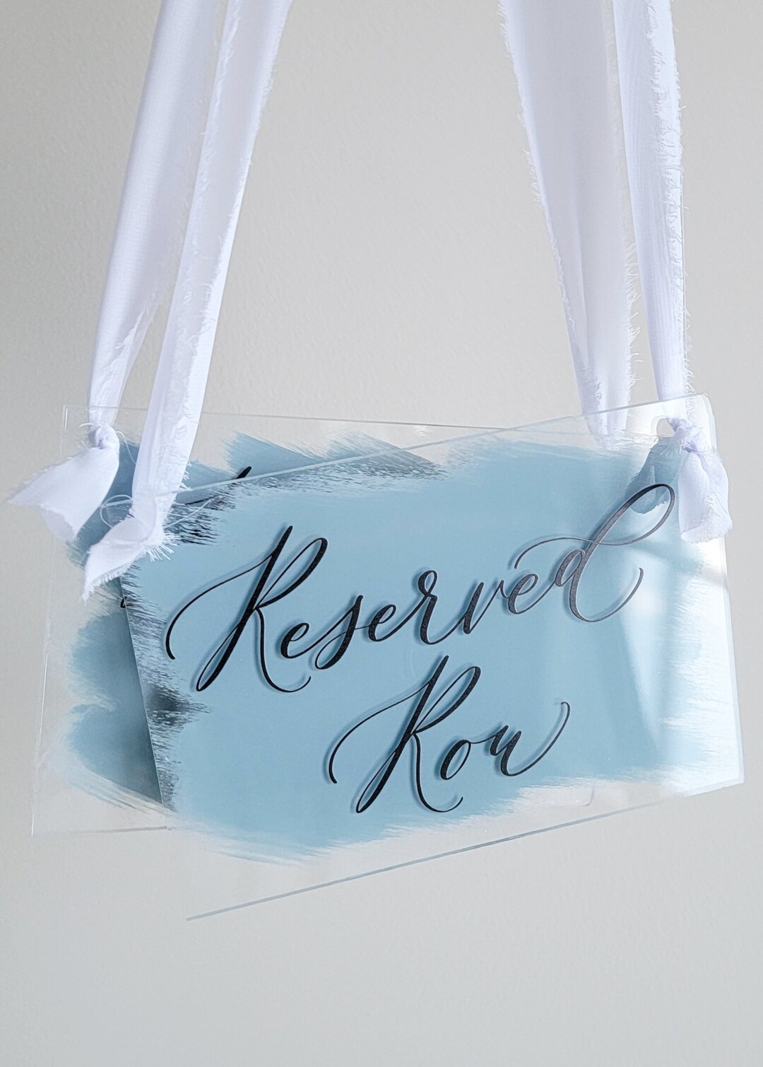 Acrylic Hanging Reserved Row Sign | Hand Lettered Acrylic Sign - Etsy