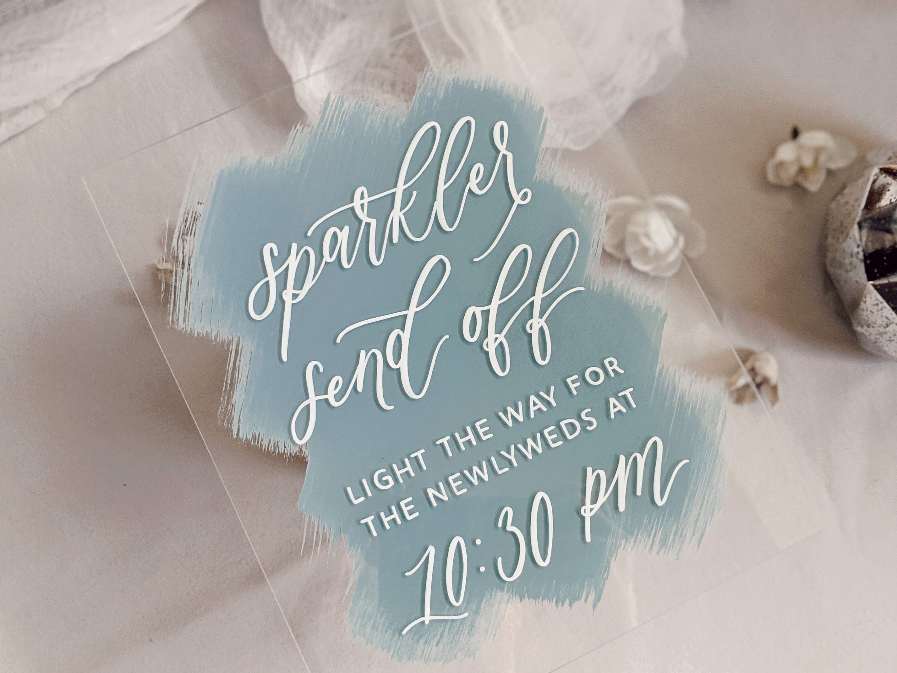 Sparkler Send Off Acrylic Sign Hand Lettered Acrylic Sign | Etsy