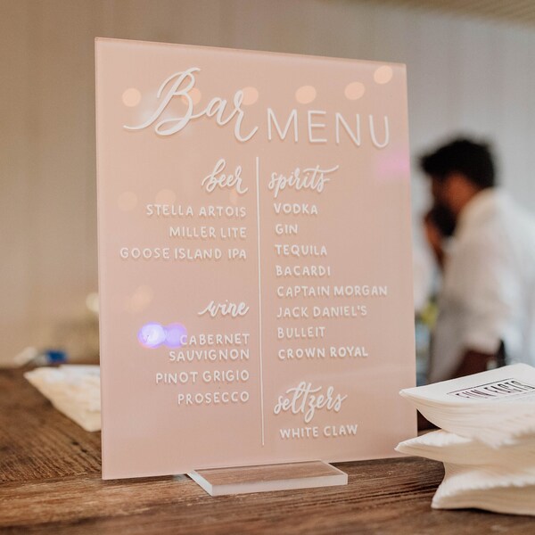 Acrylic Bar Sign - Etsy
