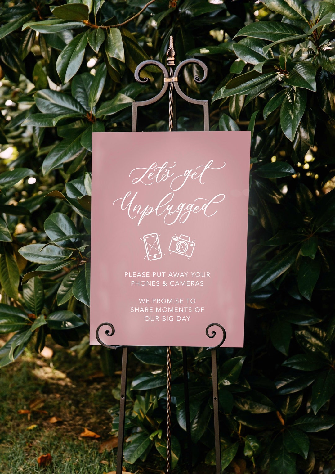 Let's Get Unplugged Sign With Icons | Unplugged Acrylic Sign - Etsy