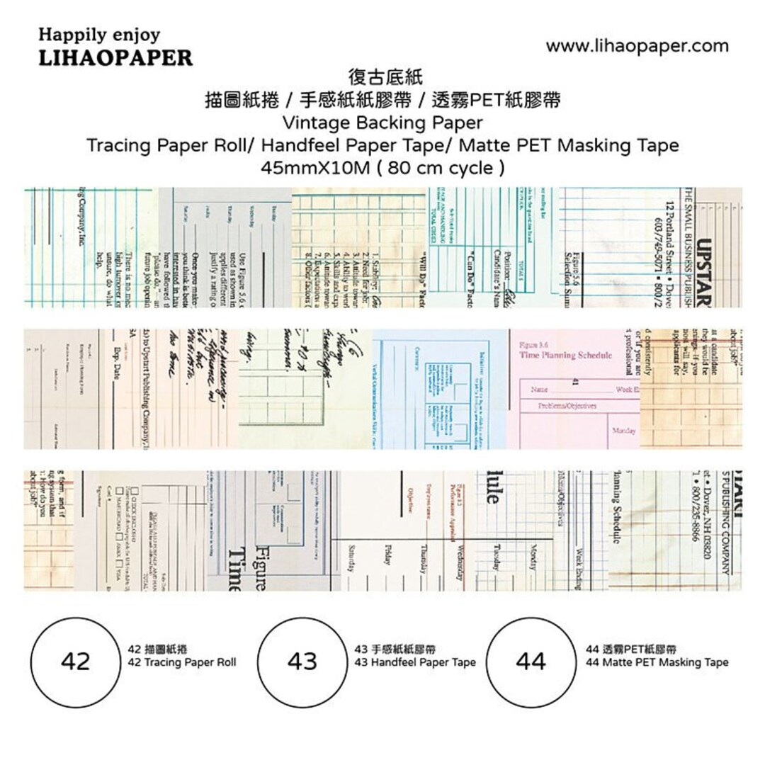 Lihaopaper Vintage Backing Paper Sample 1 Loop 80cm - Etsy